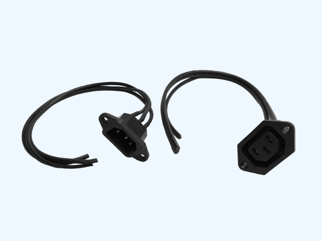 AC POWER SOCKET with WIRE 3-PINS, 250V 10A, BEST FOR PSU/ RICE COOKER ...