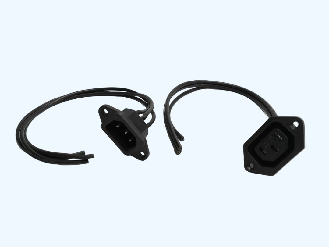 AC POWER SOCKET with WIRE 3-PINS, 250V 10A, BEST FOR PSU/ RICE COOKER ...