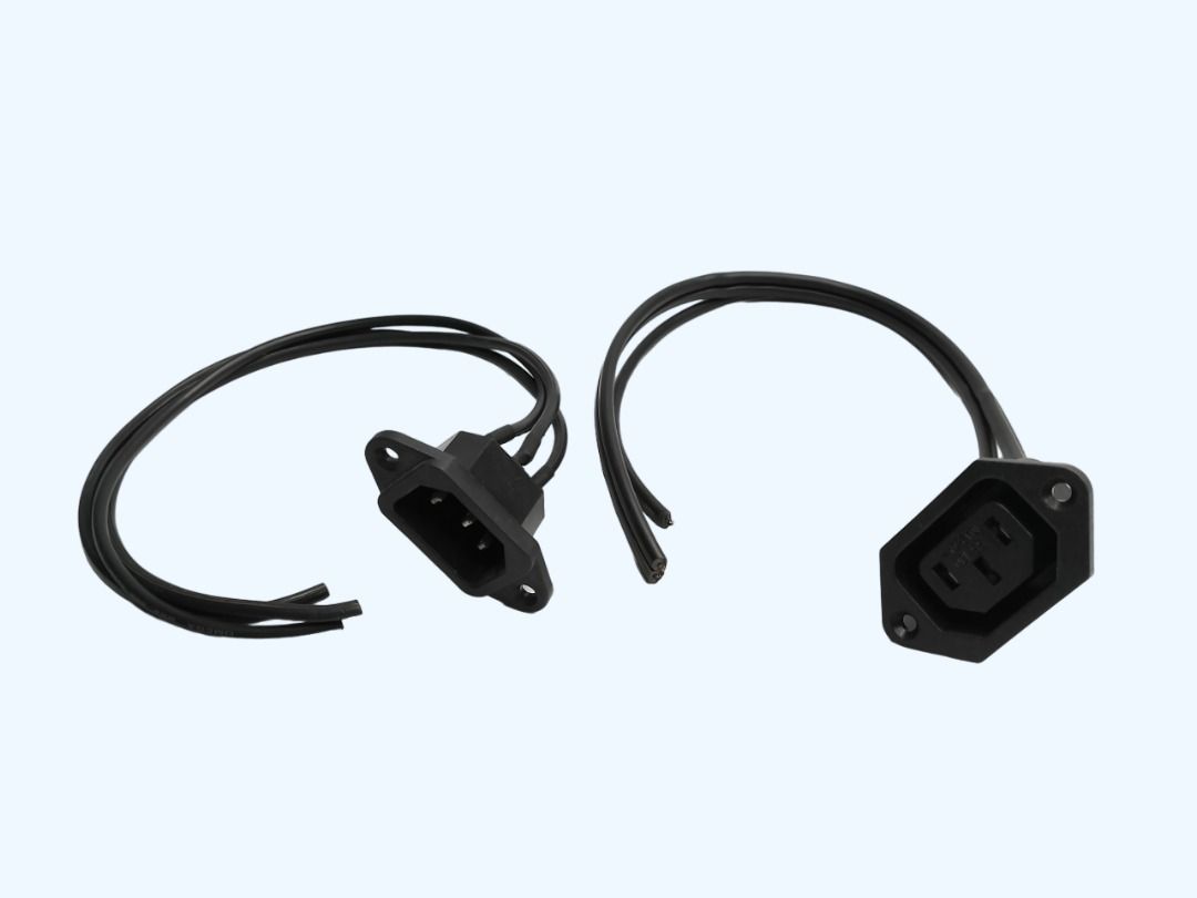 AC POWER SOCKET with WIRE 3-PINS, 250V 10A, BEST FOR PSU/ RICE COOKER ...
