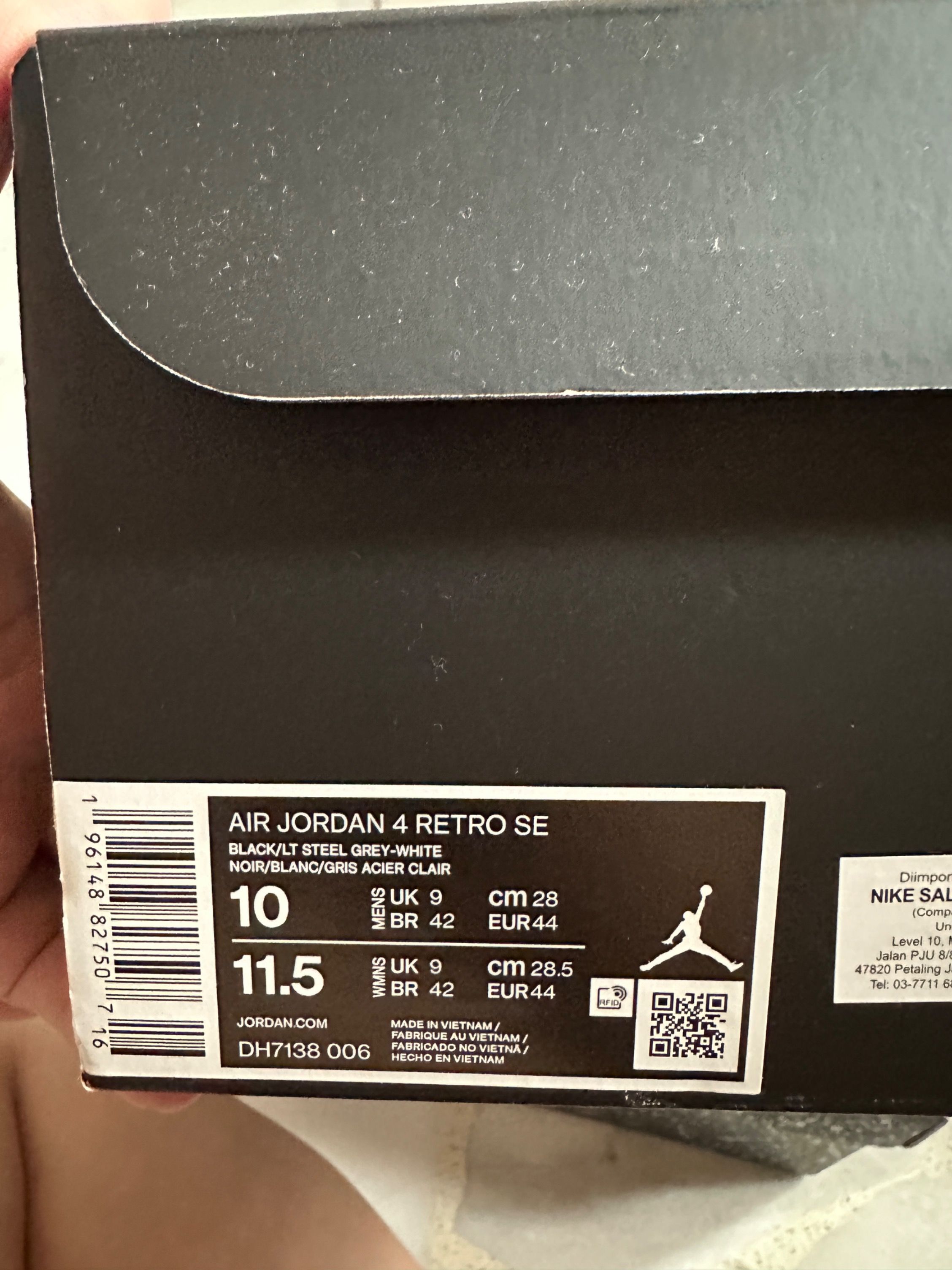 Air Jordan 4 Retro SE Black Canvas, Luxury, Sneakers & Footwear on ...