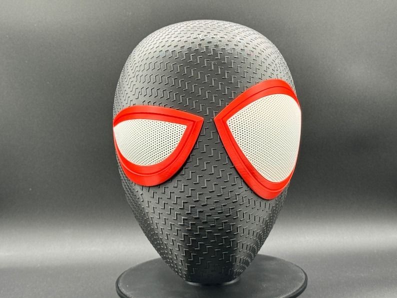 Animated Miles Morales Spiderman Inspired Helmet/Mask 3D Printed ...