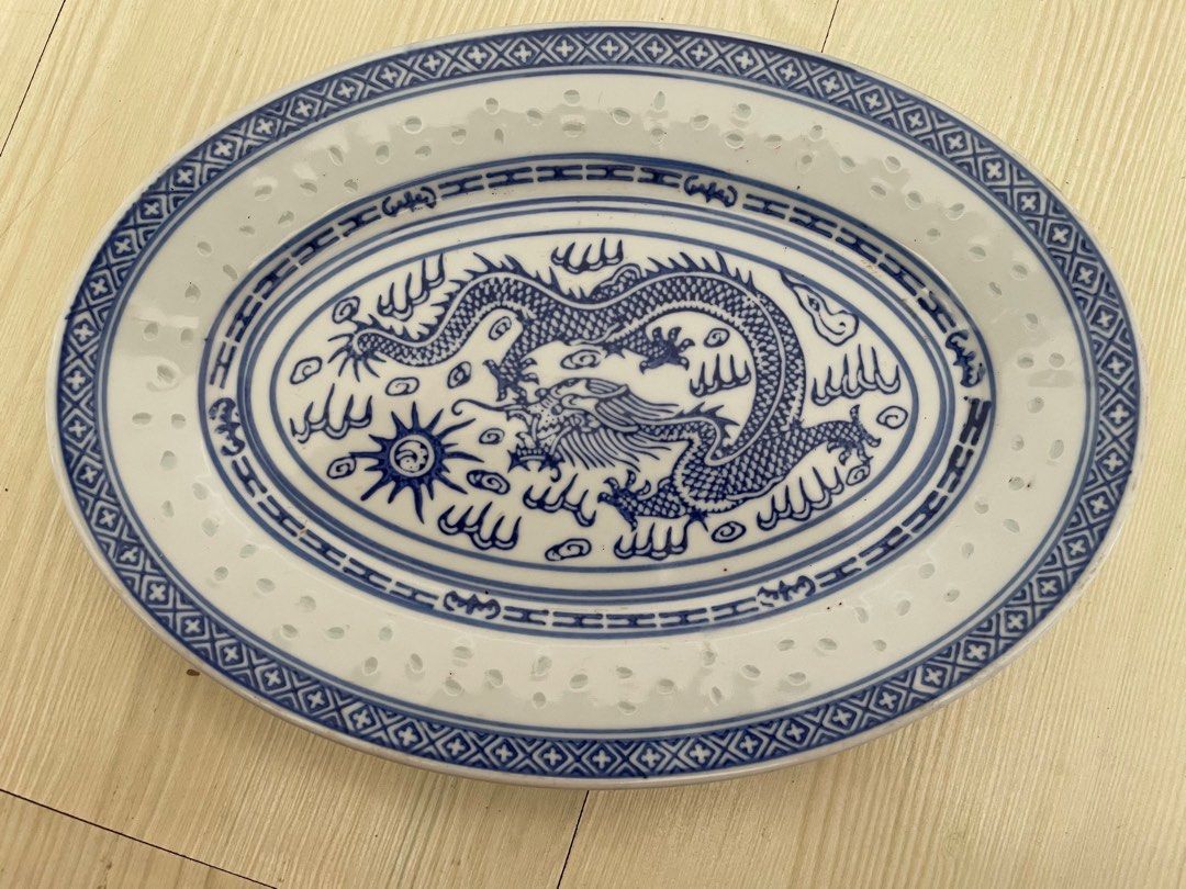 Antique China Dragon Plates, Furniture & Home Living, Kitchenware ...