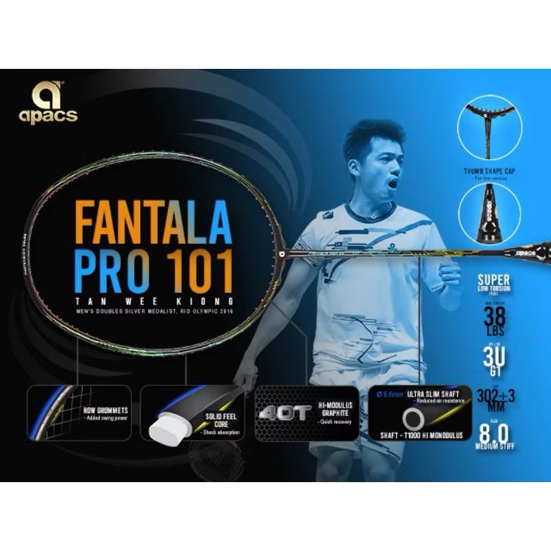 Apacs Fantala Pro 101 2023 Badminton Racket, Sports Equipment, Sports ...
