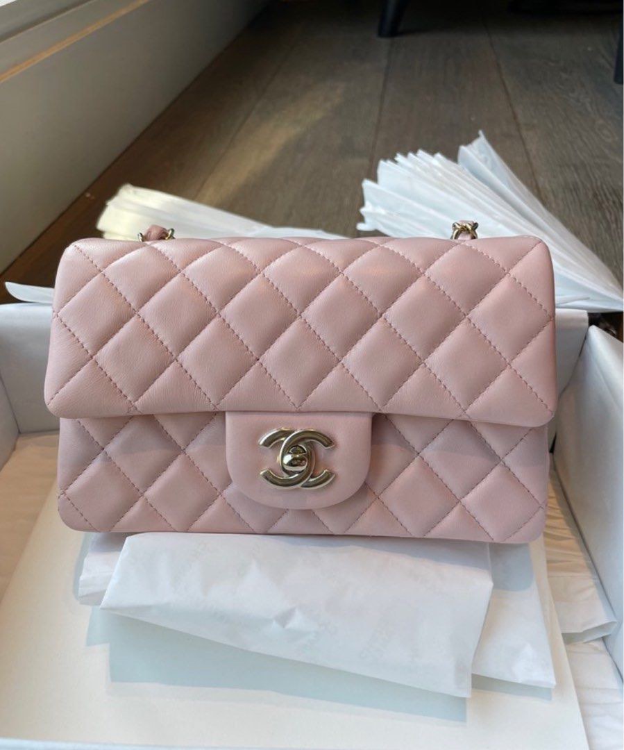 Authentic Chanel Light Pink Mini Flap Bag, Luxury, Bags & Wallets on ...