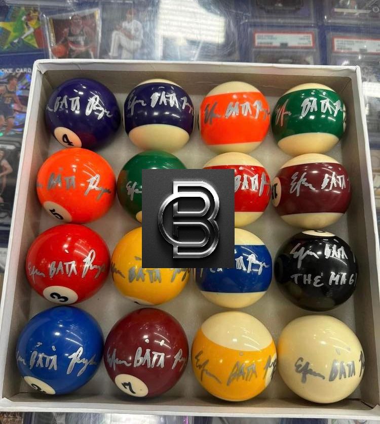 Autographed billiard balls by "The Magician", Hobbies & Toys ...