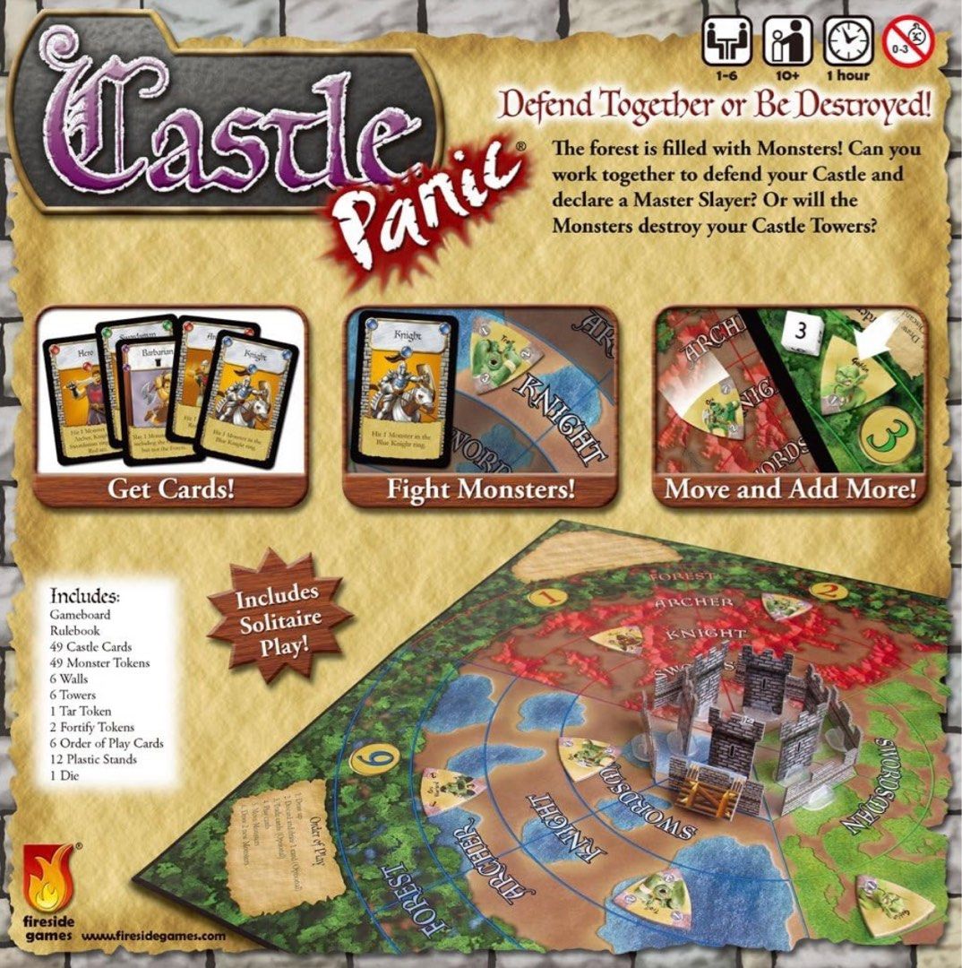 Castle Panic - award-winning fantasy board game; Game of the year ...