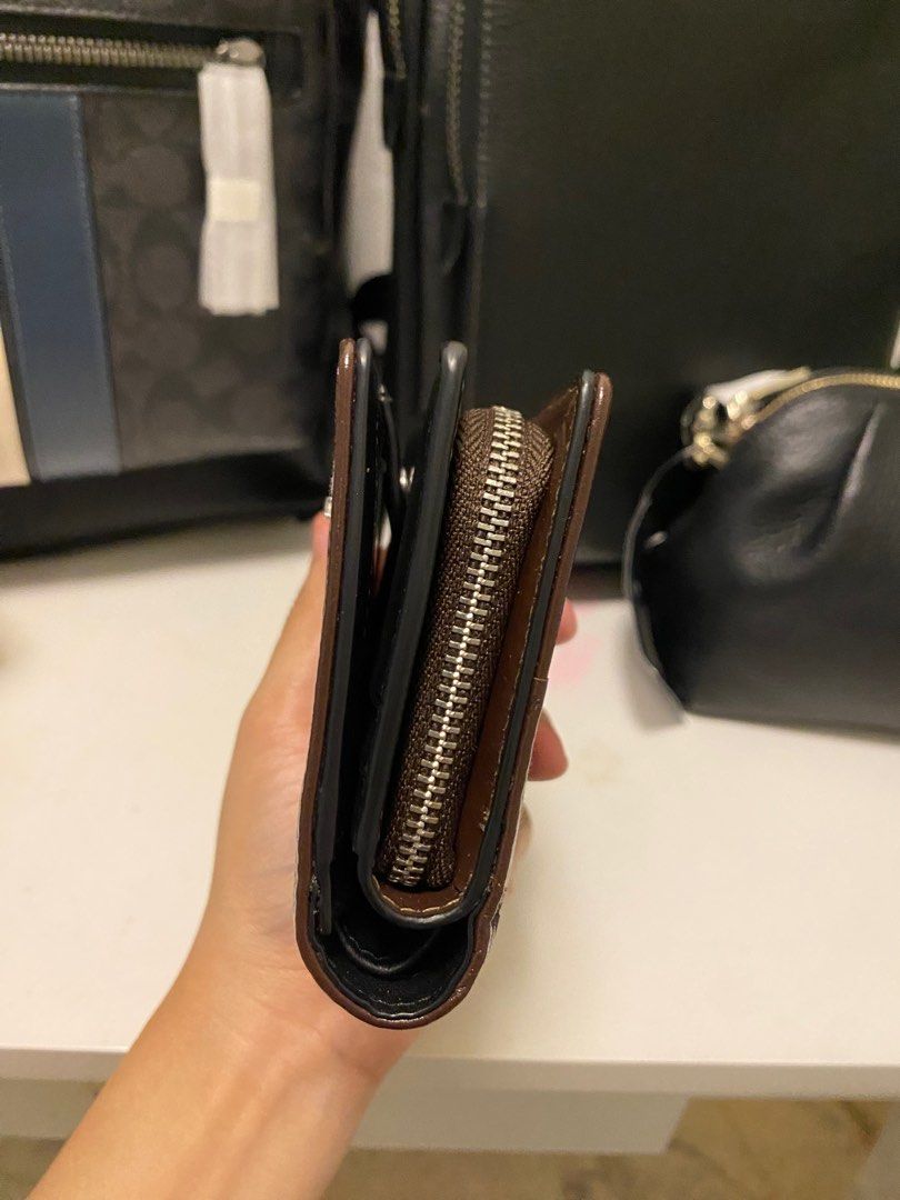 Coach Snap Wallet in Signature Jacquard Oak/Maple, Luxury, Bags ...