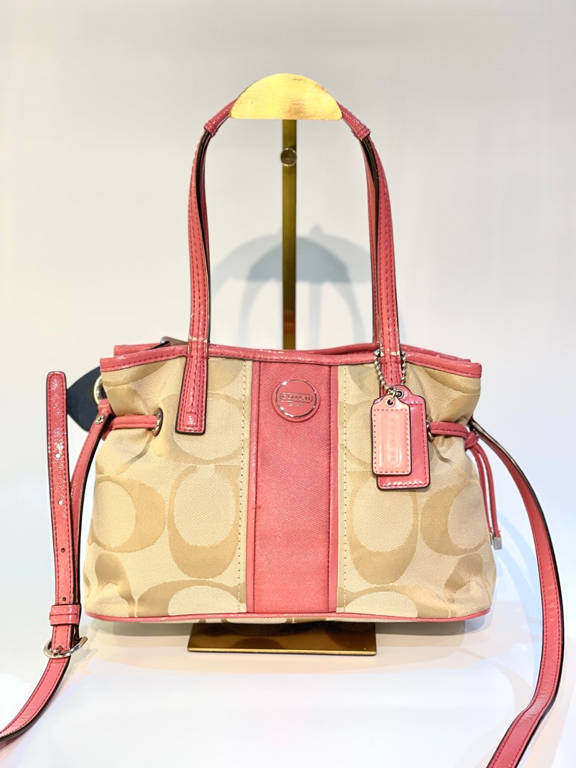 Coach Stripe Mini Carryall, Luxury, Bags & Wallets on Carousell