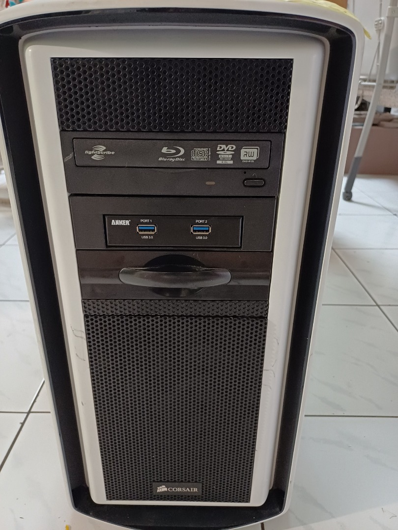 CPU Komputer Gaming + Casing Corsair 600T, Elektronik, Komputer ...