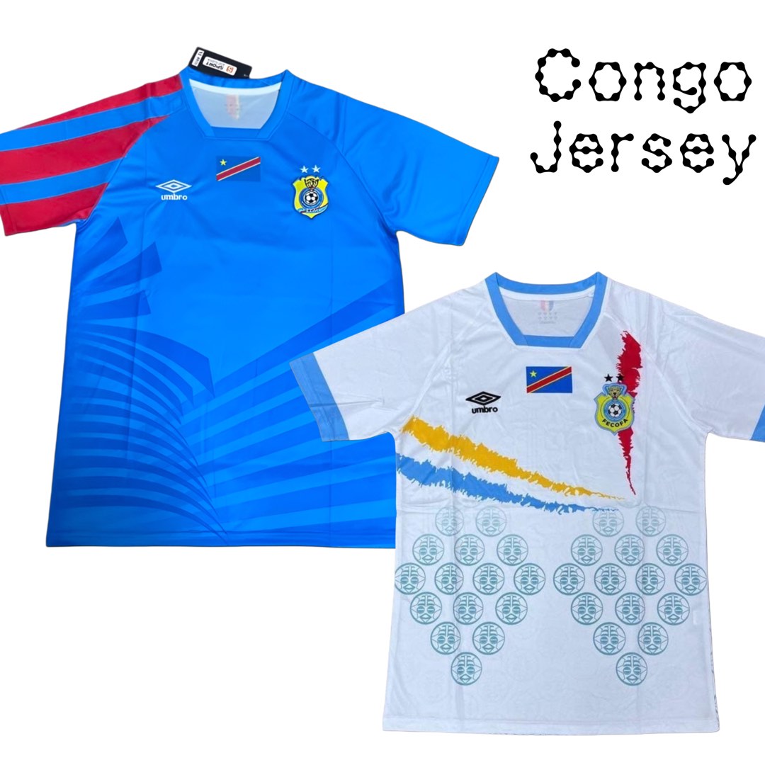 DRC Congo Jersey 24-25 Football Jersey Soccer Jersey, Men's Fashion ...