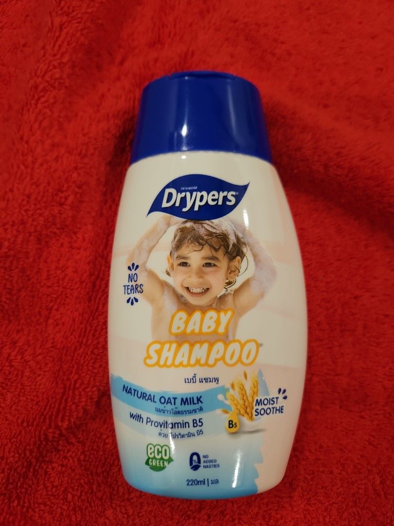 Drypers Baby Shampoo (220ml) Natural Oat Milk, Babies & Kids, Bathing ...