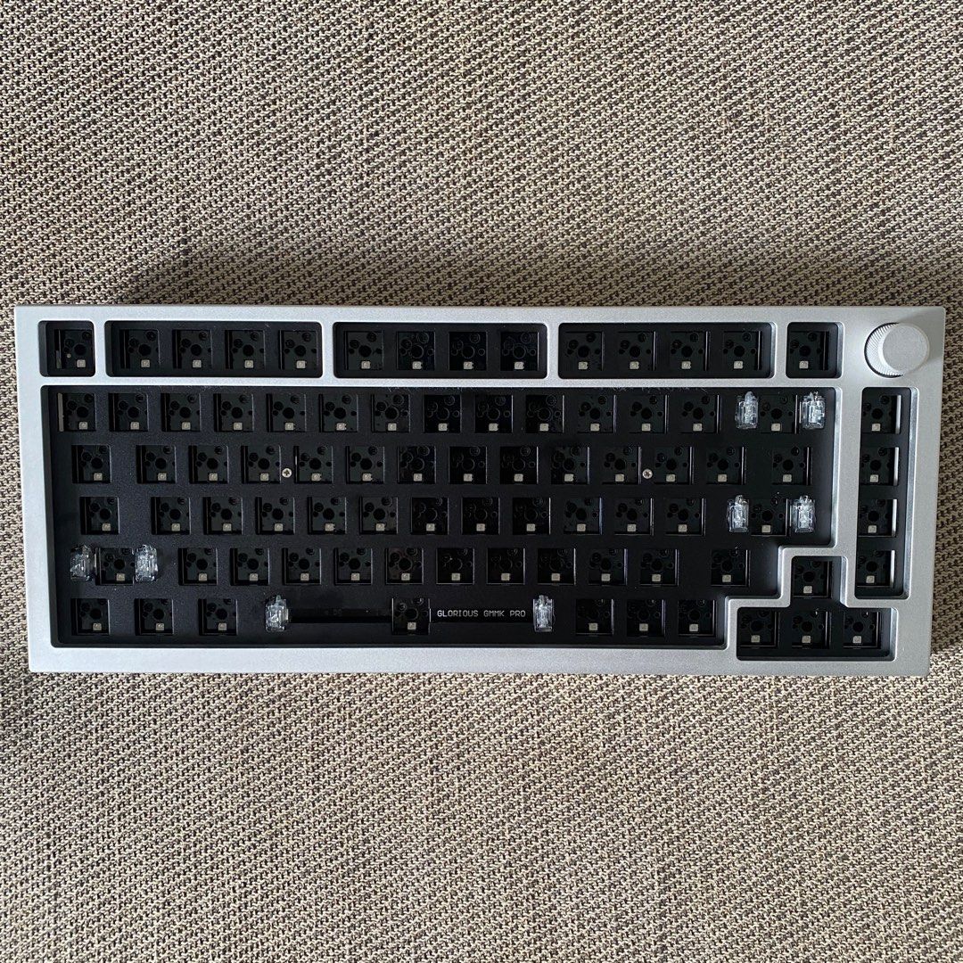 GLORIOUS GMMK PRO 75% BAREBONES KEYBOARD WHITE ICE [FREE SWITCHES ...