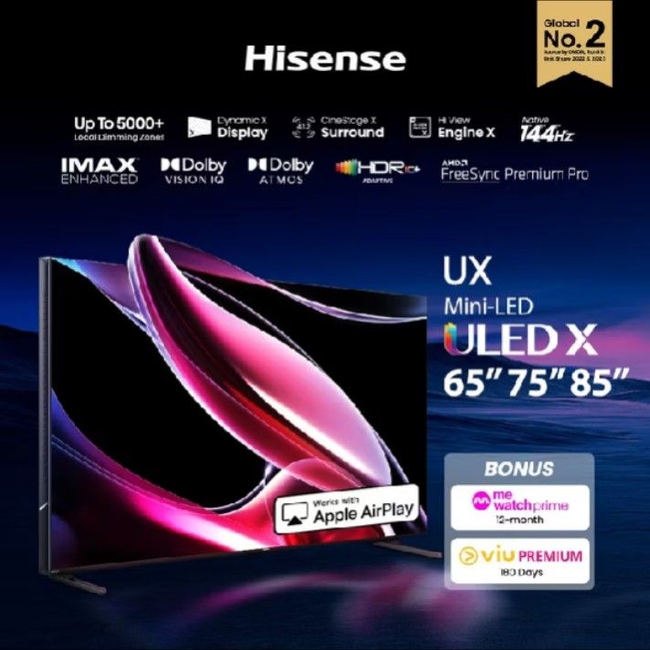 Hisense UX 85 inch ULED X 4K Mini LED Smart TV, TV & Home Appliances, TV & Entertainment, TV on ...