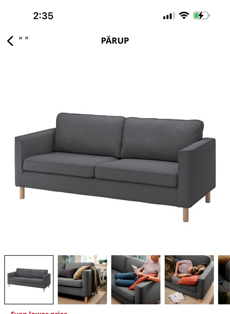 Ikea parup sofa, Furniture & Home Living, Furniture, Sofas on Carousell