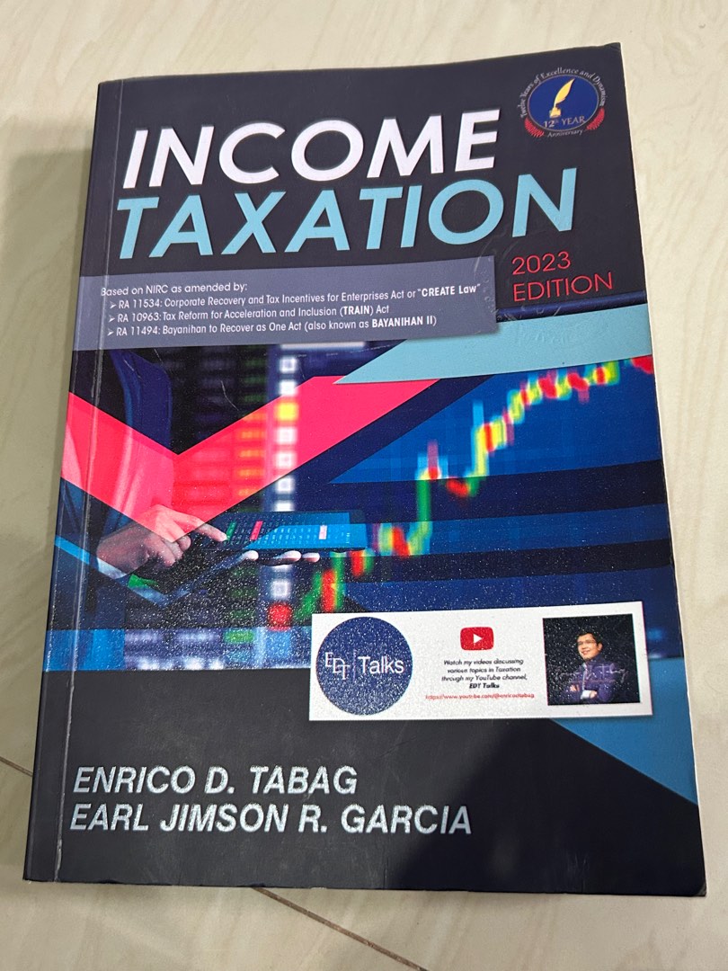 Income Taxation by Tabag 2023 Edition, Hobbies & Toys, Books ...