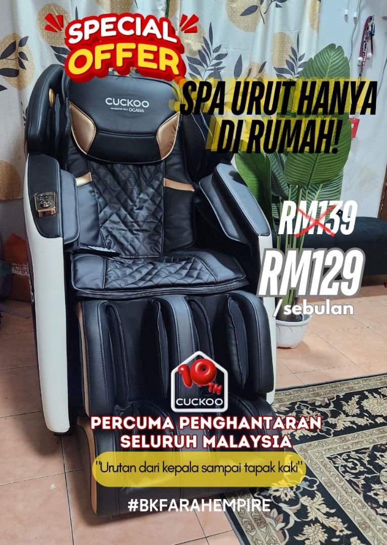 Kerusi Urut Cuckoo Ogawa Bayaran Ansuran Percuma Penghantaran ...