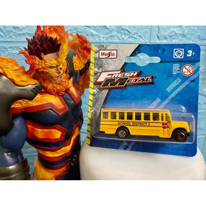 Maisto SCHOOL DISTRICT 2 Yellow Bas Sekolah Transporter Pickup Carrier ...