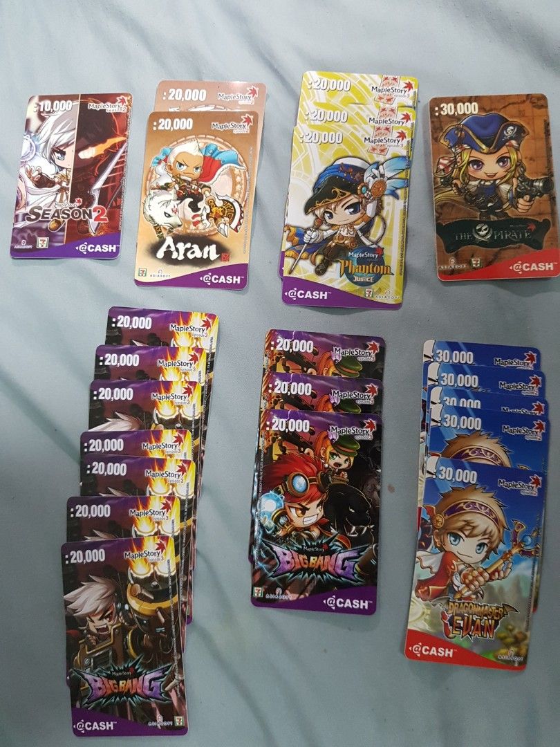 Maplestory @Cash card. Character special cards on Carousell
