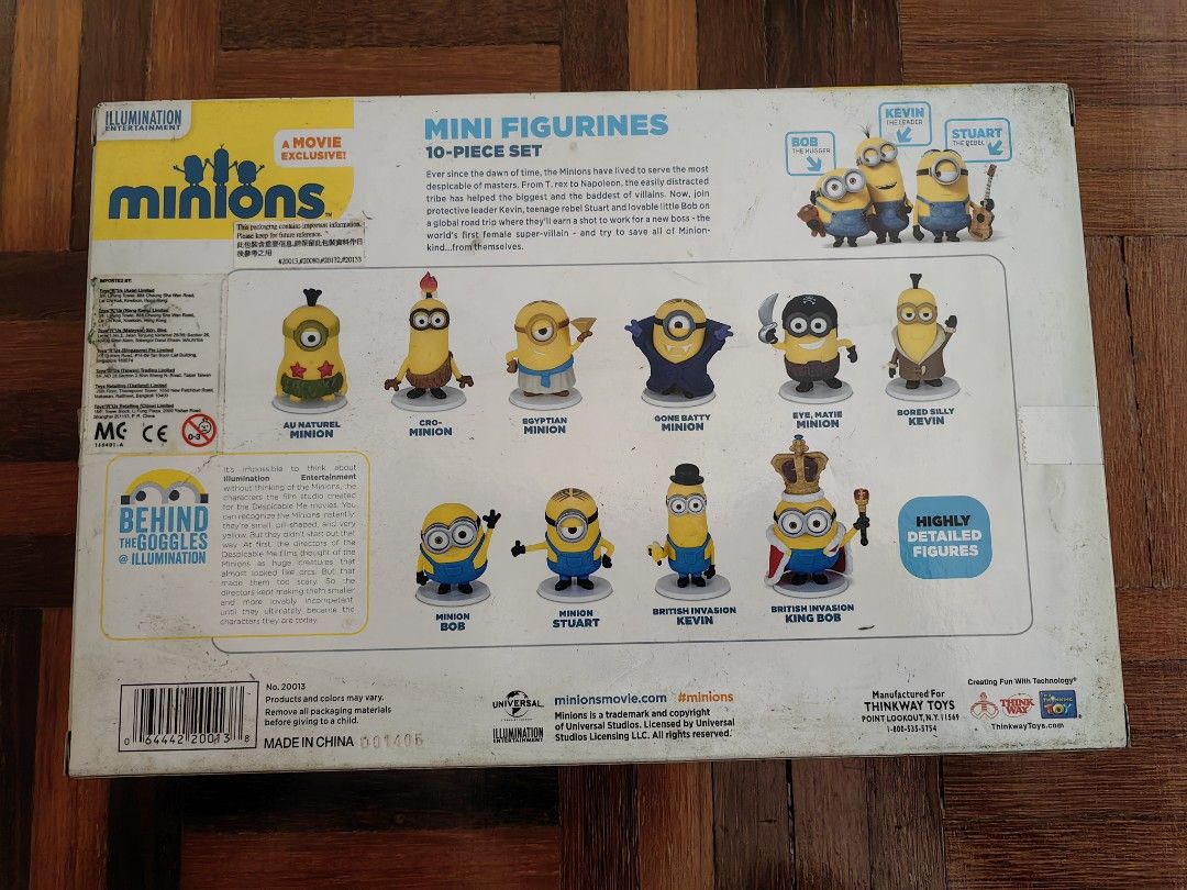 Minions mini figurines 10 piece set (Tou R Us exclusive), Hobbies ...