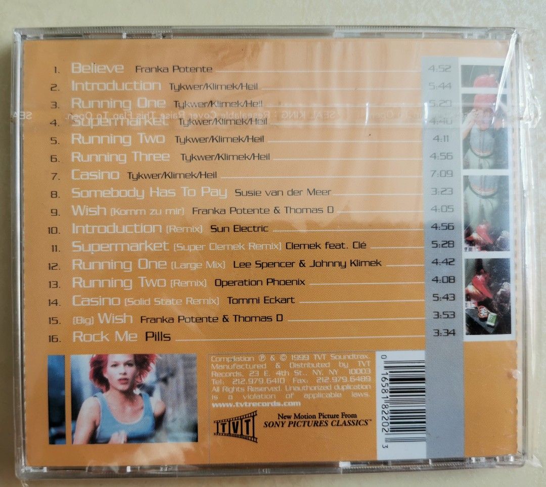 Original Movie Soundtrack: Run Lola Run, Hobbies & Toys, Music & Media, CDs & DVDs on Carousell