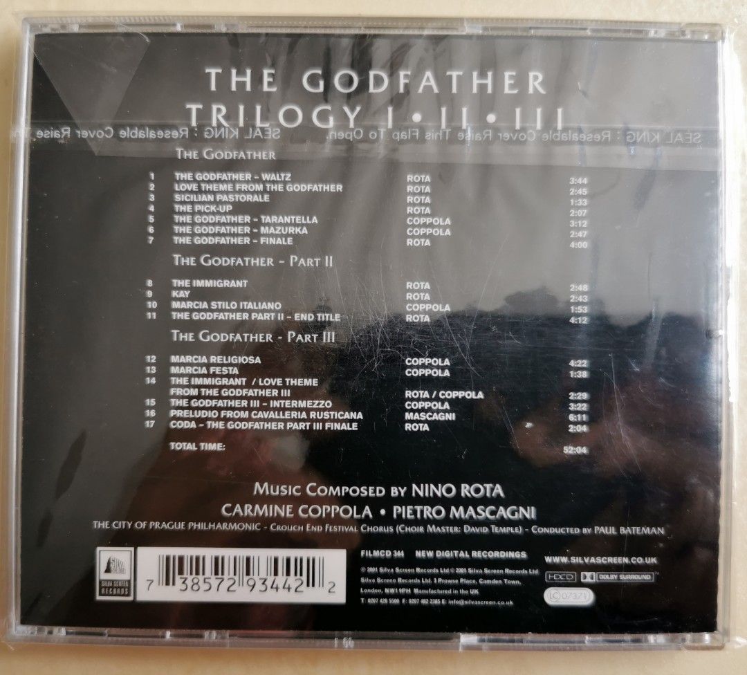 Original Movie Soundtrack: The Godfather Trilogy I, II, III RARE ...