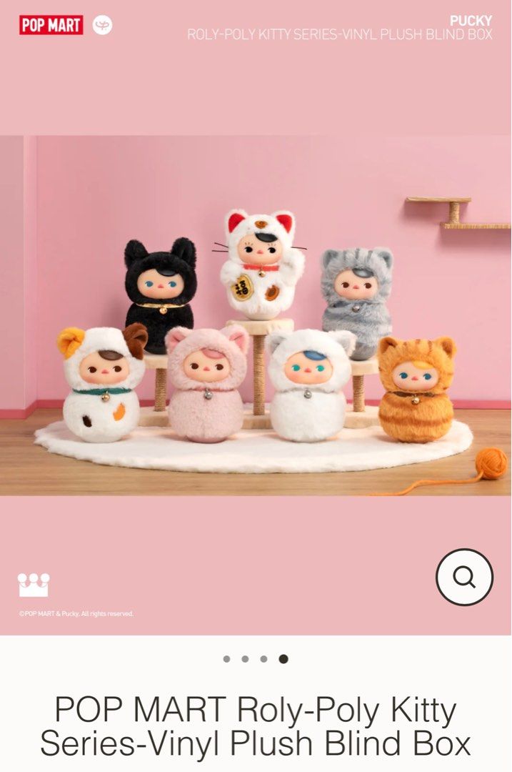 POP MART Roly-Poly Kitty Series-Vinyl Plush Blind Box, Hobbies & Toys ...