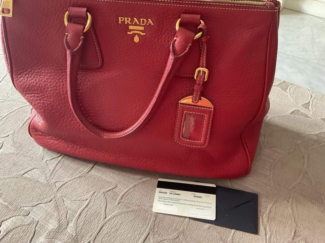 Prada BN 2420 Vitello Danio, Women's Fashion, Bags & Wallets, Tote Bags on Carousell