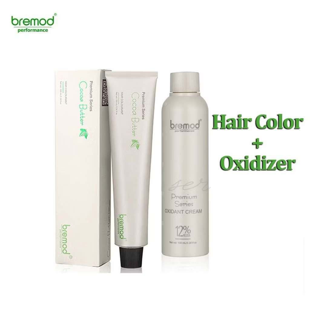 Premium Bremod 7.17 Cold Brown Cocoa Butter Hair Color With Oxidizer ...