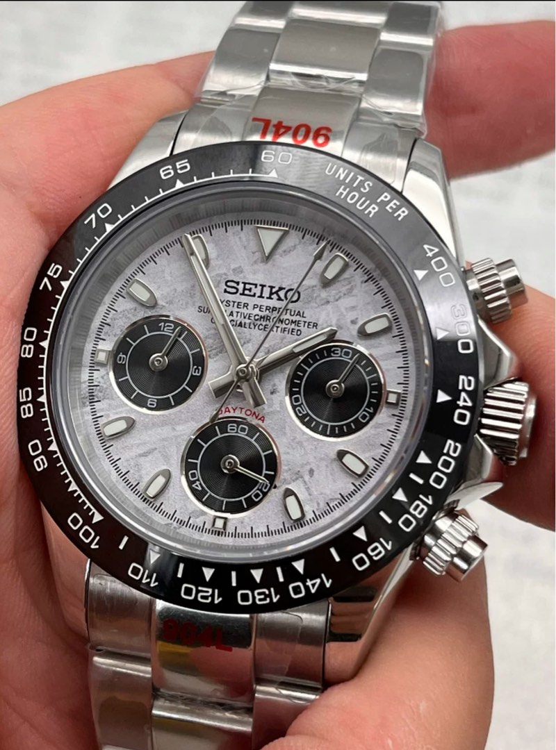 Seiko mod Daytona meteorite custom, Women's Fashion, Watches ...