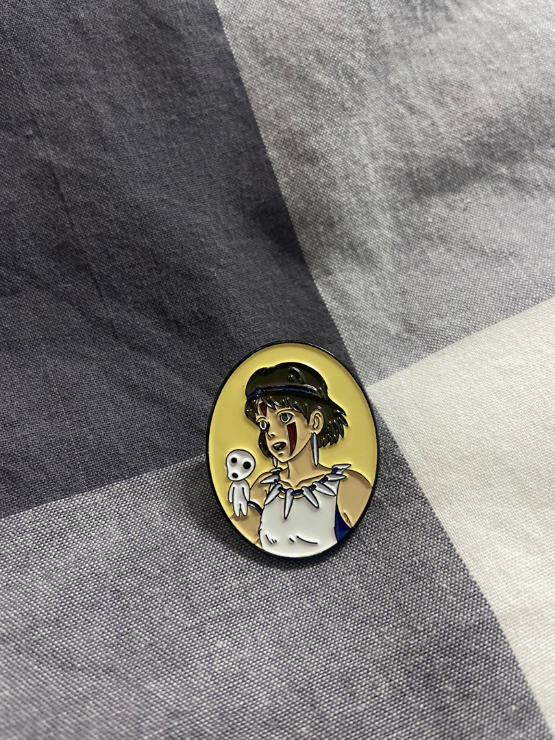 Studio Ghibli Princess Mononoke Enamel Pin, Hobbies & Toys ...