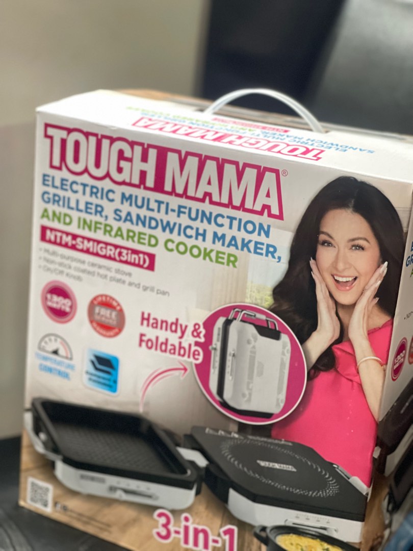 Tough Mama NTM-SMIGR3IN1 Electric Griller Sandwich Maker Infrared ...