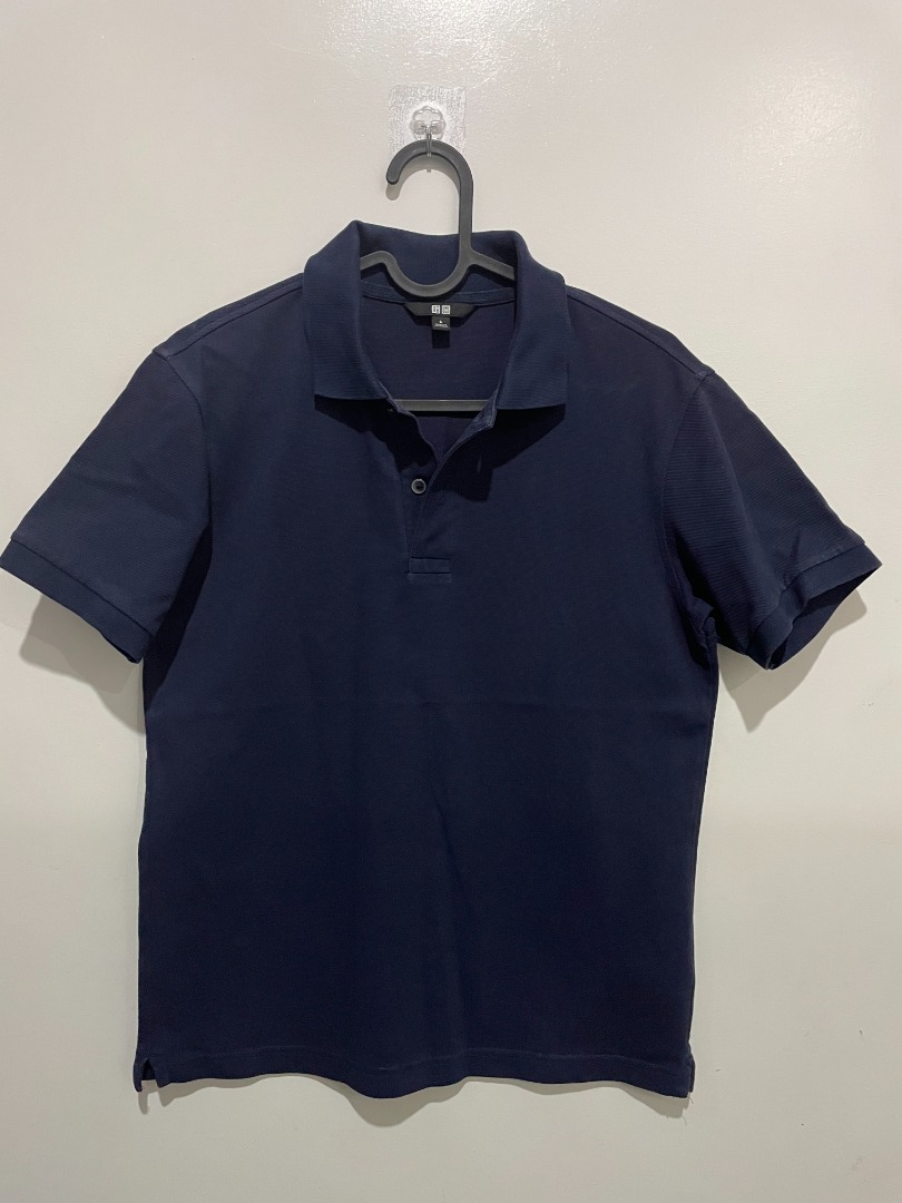 Uniqlo Navy Blue Polo Shirt, Men's Fashion, Tops & Sets, Tshirts & Polo ...