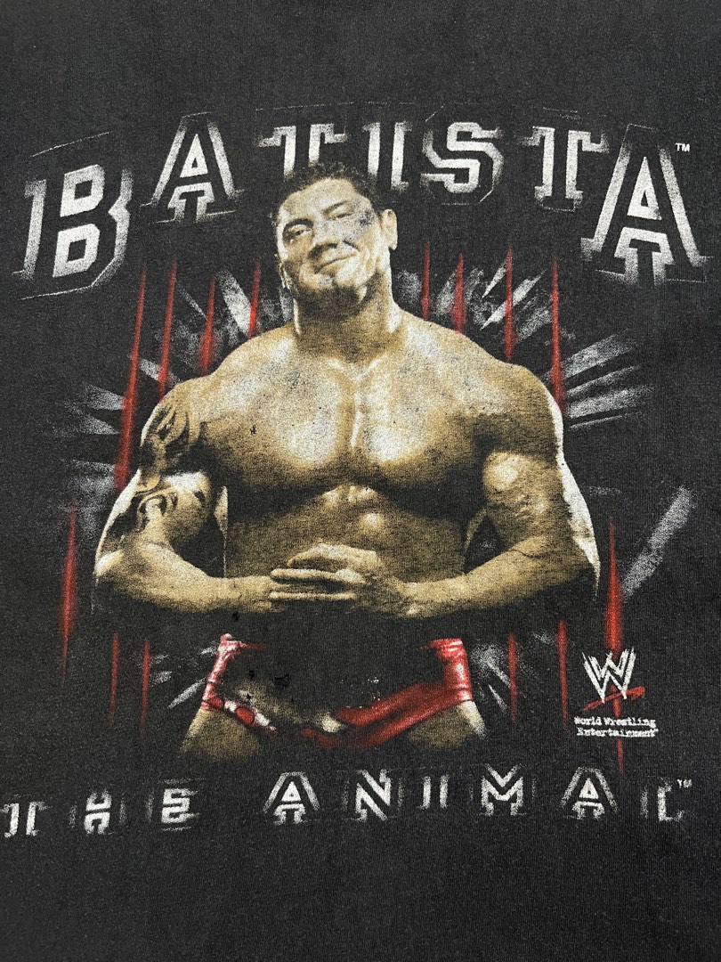 Vintage WWE x Batista x The Animal Tee, Men's Fashion, Tops & Sets ...