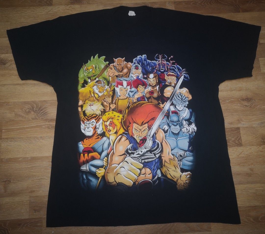 Vintage y2k Thundercats Cartoon Full Characters Big Print T Shirt Size XL, Men's Fashion, Tops ...