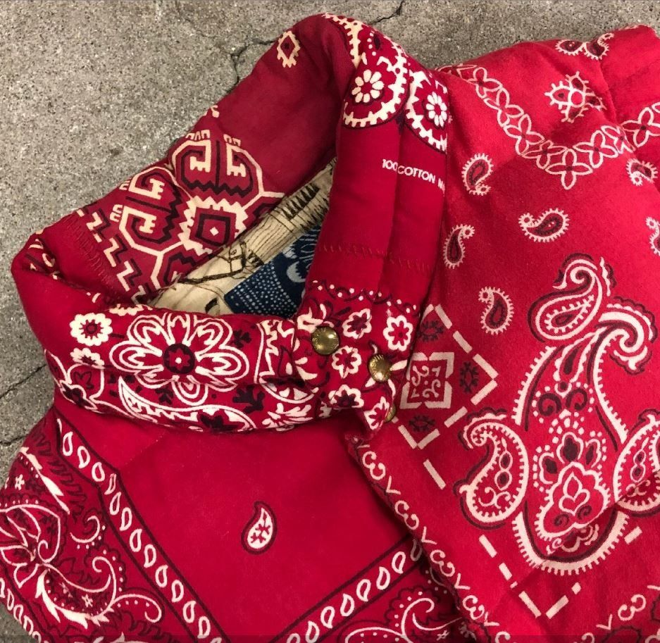 Visvim 18AW ICT Insulator Down Vest Bandana Kerchief Red Size 1 S ...