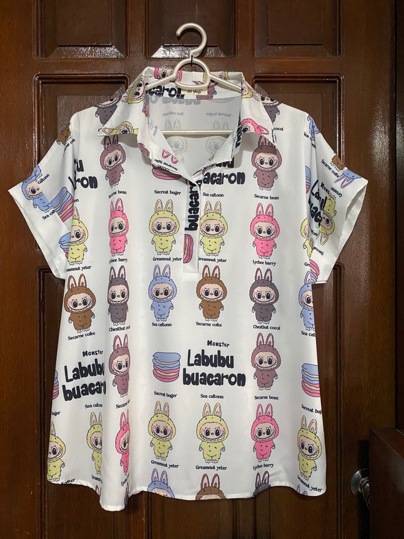 womens Plus size LABUBU polo blouse, Women's Fashion, Tops, Blouses on ...