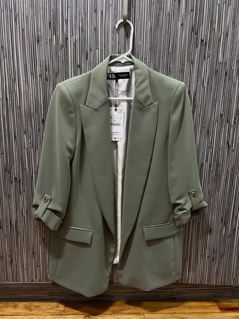 Zara Blazer with Rolled Up Sleeves, Women's Fashion, Coats, Jackets and ...