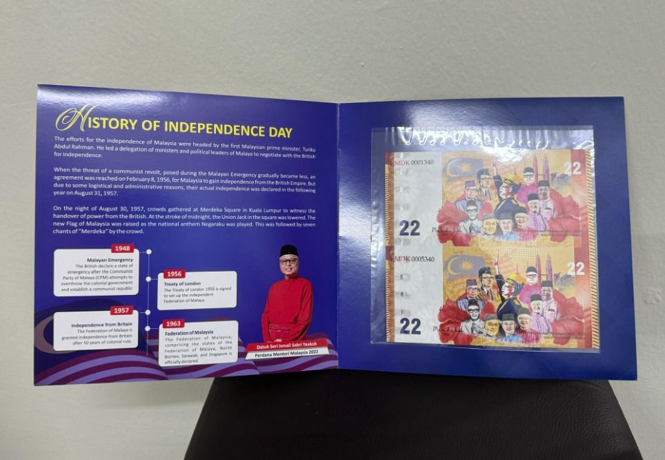 65 Hari Merdeka Malaysia Independence Day Commemorative Note 2 in 1 ...