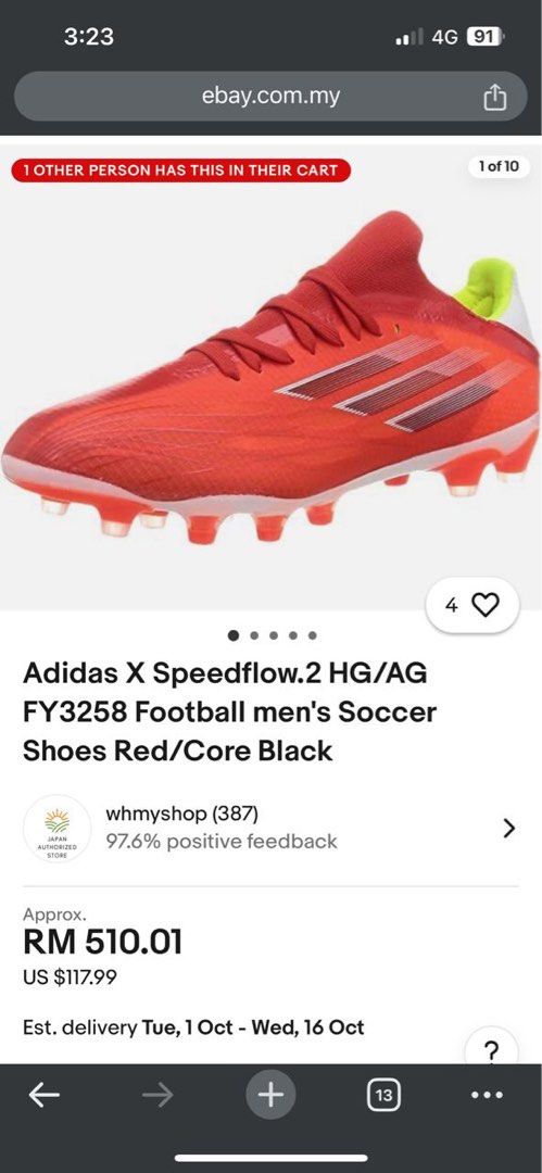 adidas X speedflow.2, Sports Equipment, Sports & Games, Racket & Ball ...