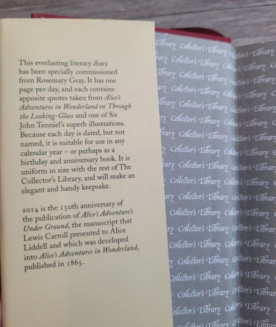 Alice In Wonderland Collector's Edition Hardcover Diary, Hobbies & Toys ...