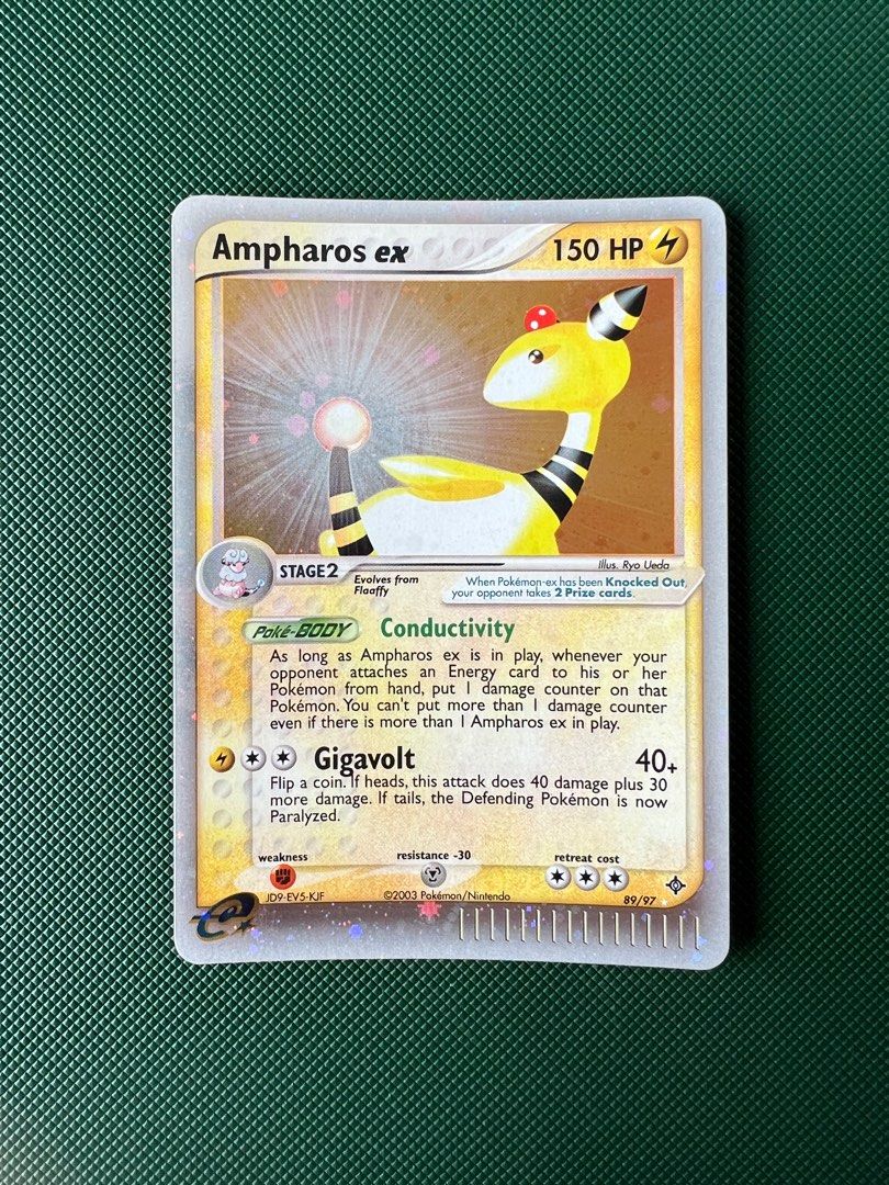 Ampharos Ex 89/97 Ex Dragon Ultra-Rare Holo Vintage Pokemon Card ...