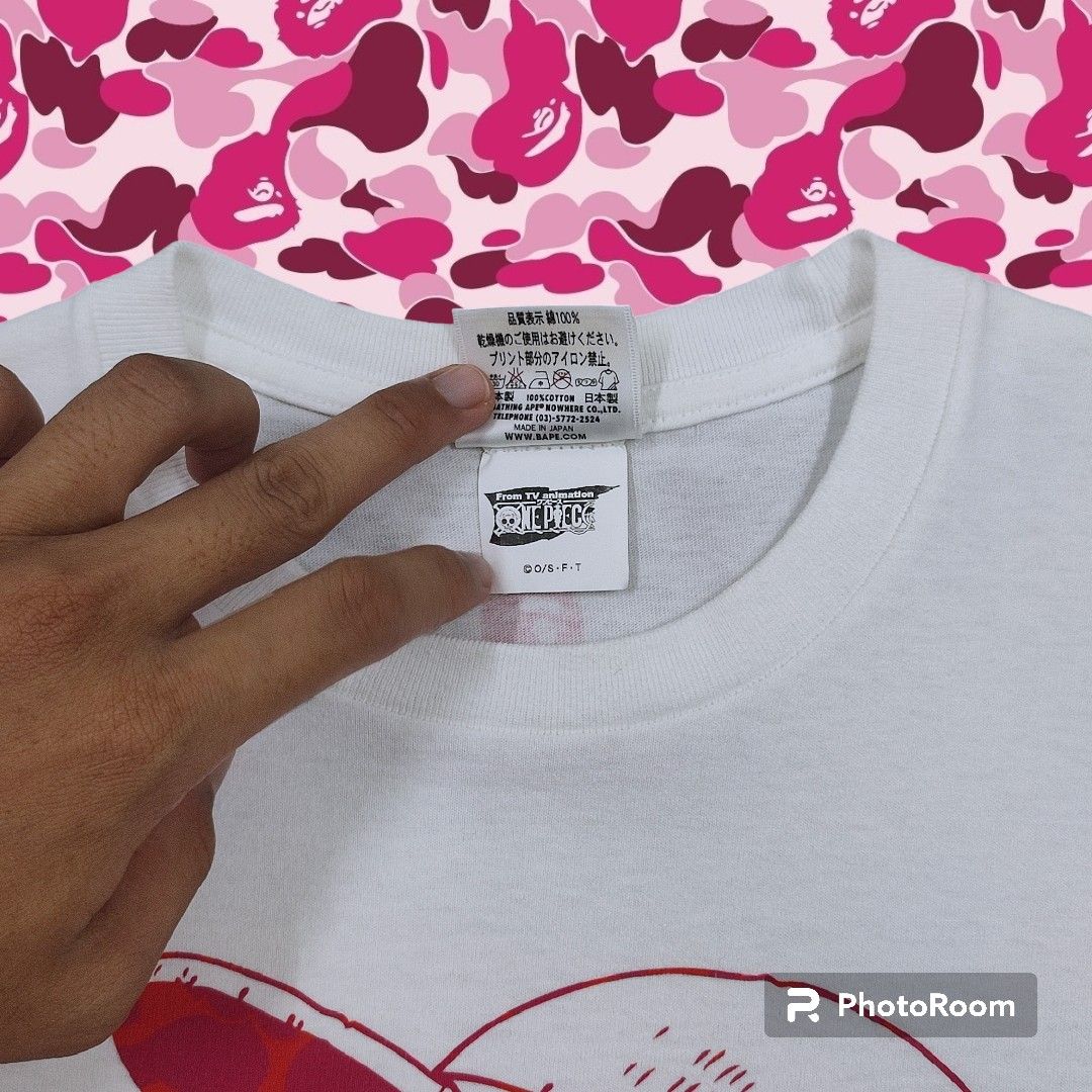 Bape x One Piece Bathing Ape, Men's Fashion, Tops & Sets, Tshirts ...