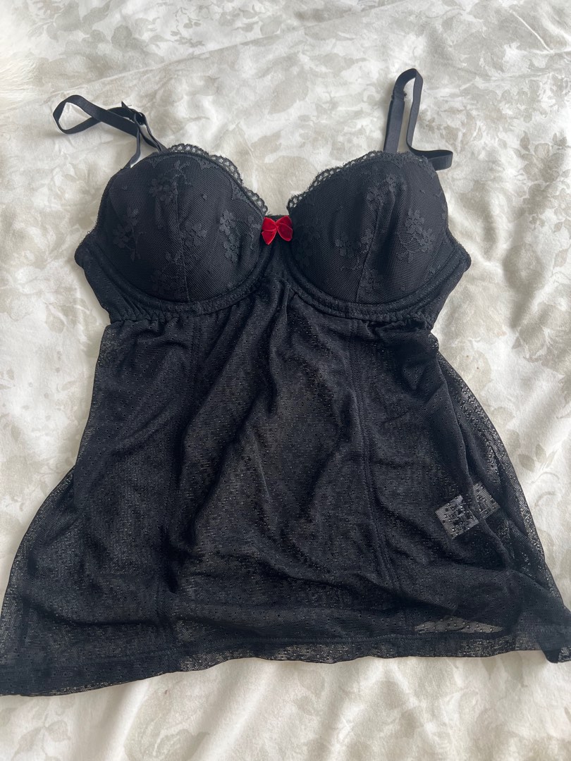 Black Lace Wired Padded (NEW), Women's Fashion, New Undergarments ...