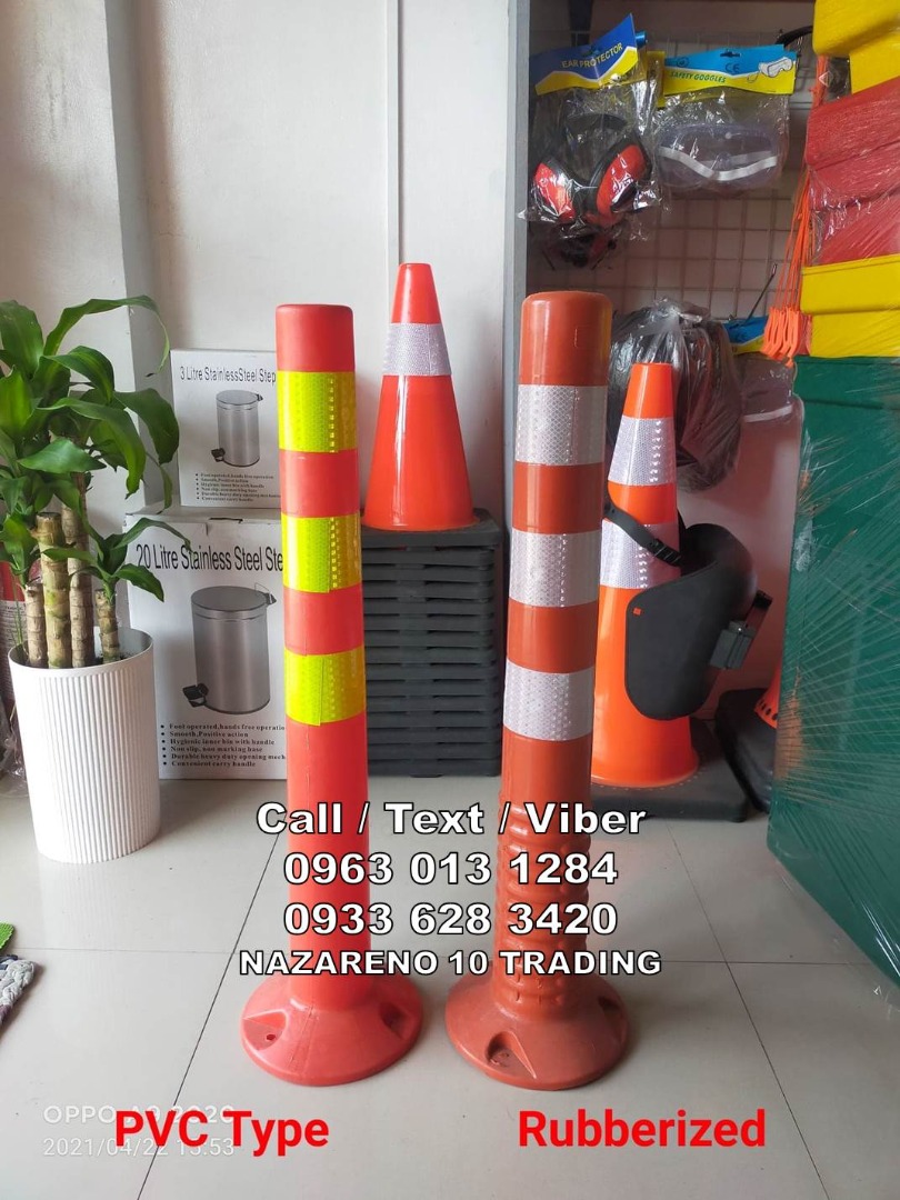 Bollard Post Bolt type PVC & Full rubberized With reflectorized ...