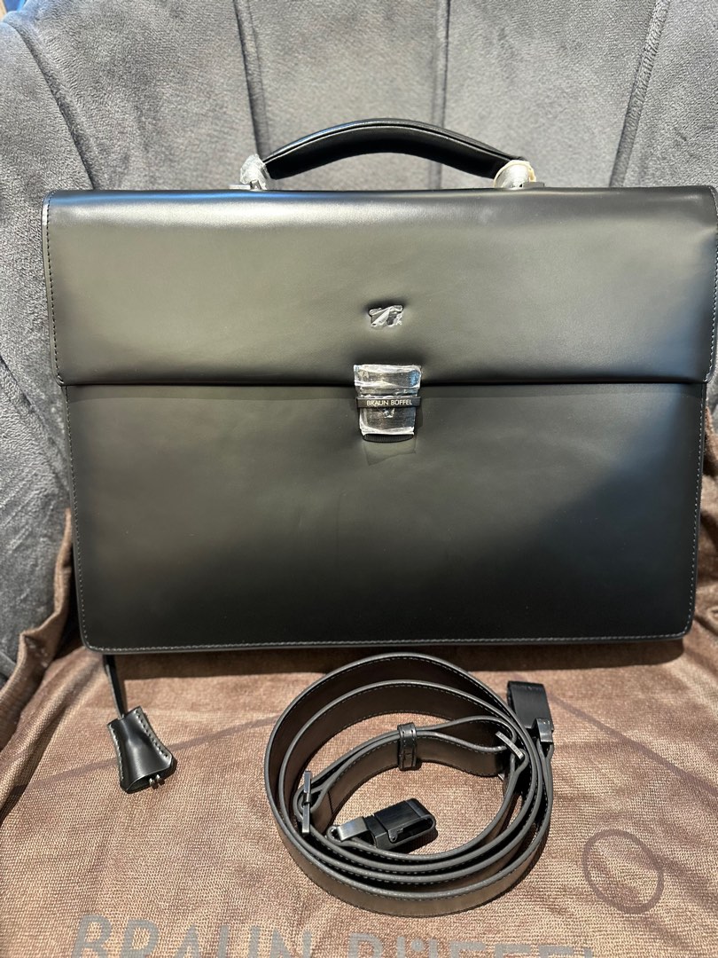 Braun Buffel Black Color Briefcase Bag (not LV/Cartier/Mont Blanc), Men ...