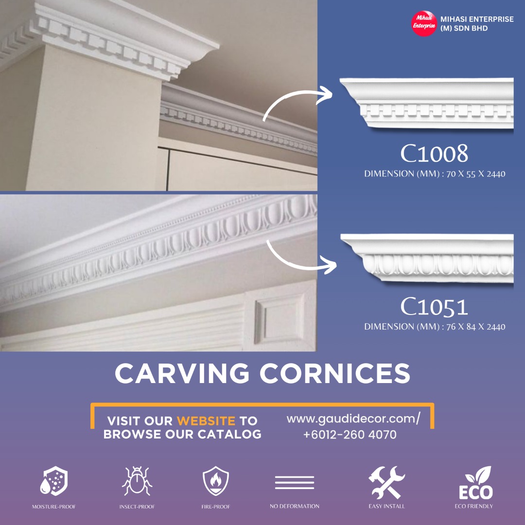 CARVING CORNICES, PLAIN CORNICES - FACTORY DEAL, Furniture & Home ...