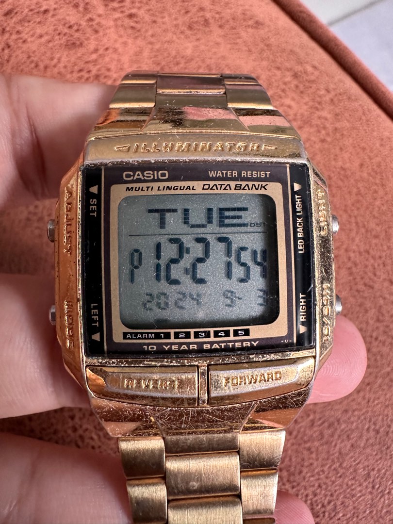 Casio Digital Gold Stainless Steel DB 360, Men's Fashion, Watches ...