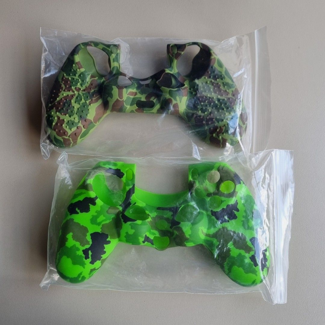 (Clear Stock)PS4 Controller Silicone Case Army Color, Video Gaming ...