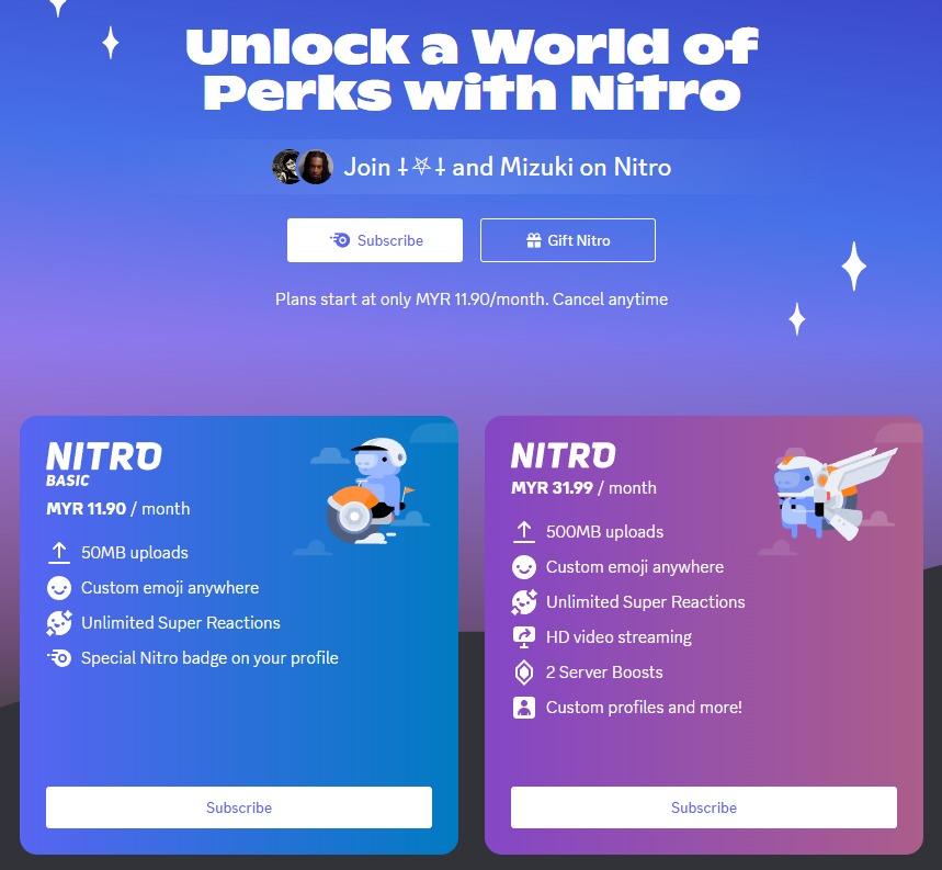 Discord Nitro Premium with 2 Boost & 1 Year, Video Gaming, Gaming ...