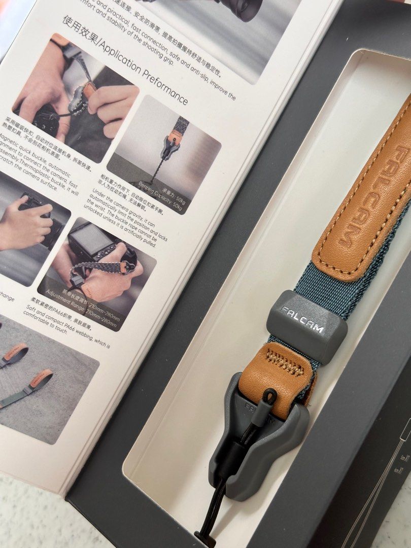 FALCAM Camera Wrist Strap - Adjustable Quick Release (Blue Grey), Photography, Photography ...